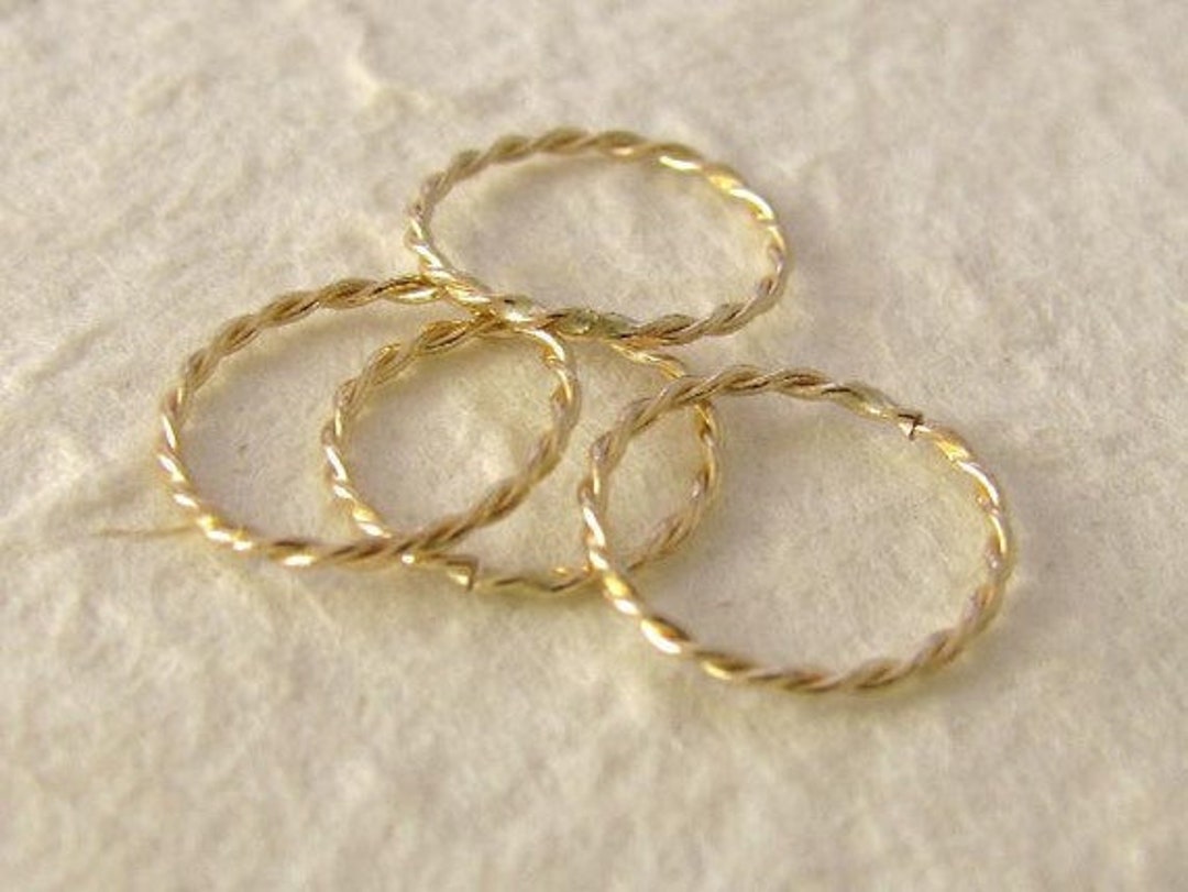Gold Filled Twisted Jump Rings - Links - Connectors - Medium Closed 11 ...