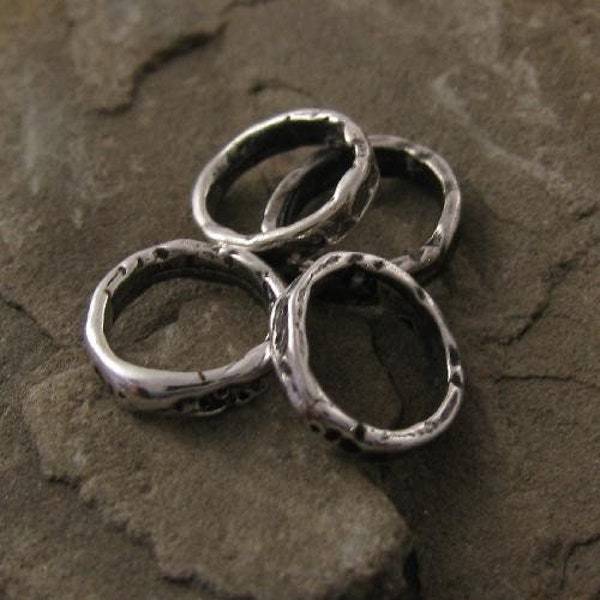 Rustic Silver Ring - Etsy