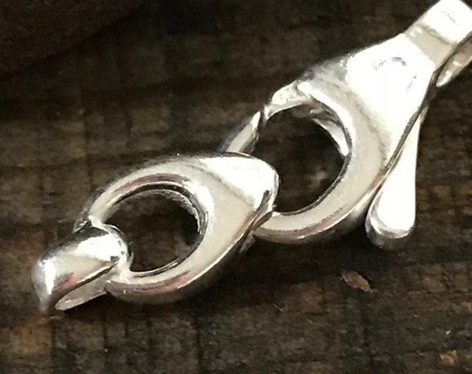 Heavy Duty Sterling Silver Clasp Set - Thick and Sturdy Lobster Claw ...
