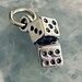 Sterling Silver Dice Charm - Shine of Chance Roll Charm or Pendant ...
