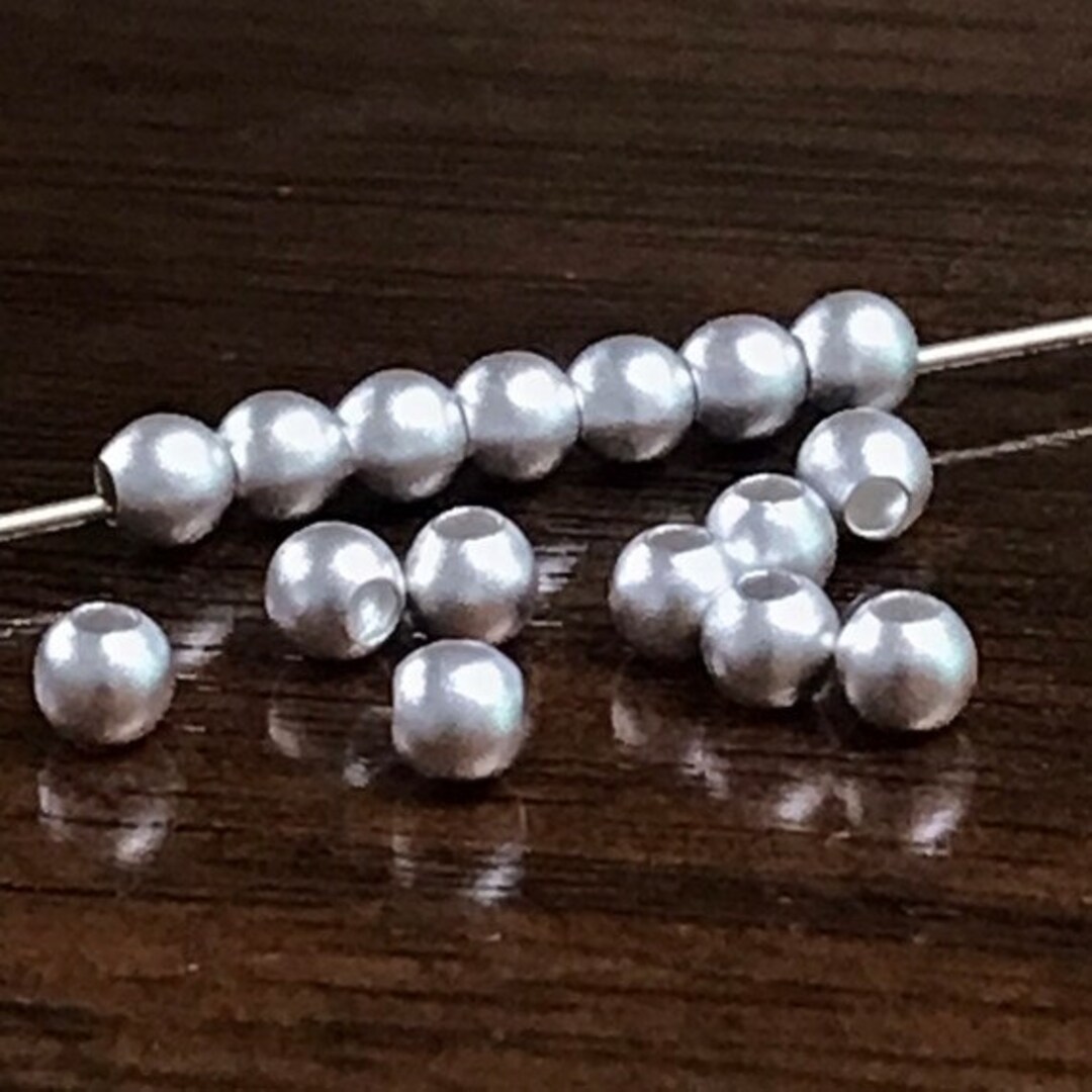 20 Matte Sterling Silver Round Seamless Beads - 3mm Round SS .925 Beads ...