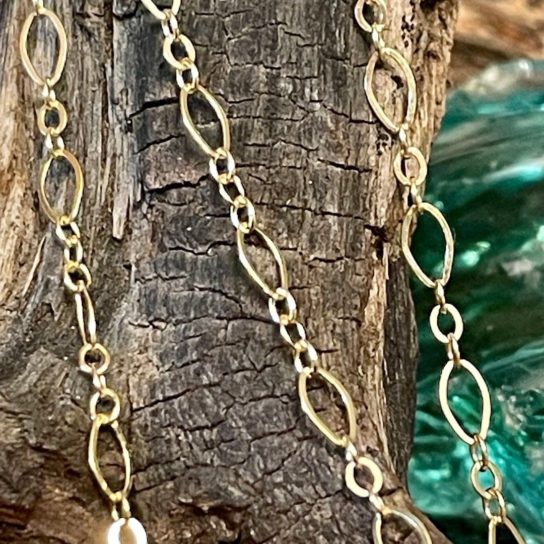 Glamour Gold Filled Cable Chain Flattened Links - Long - Short Medium 4 ...