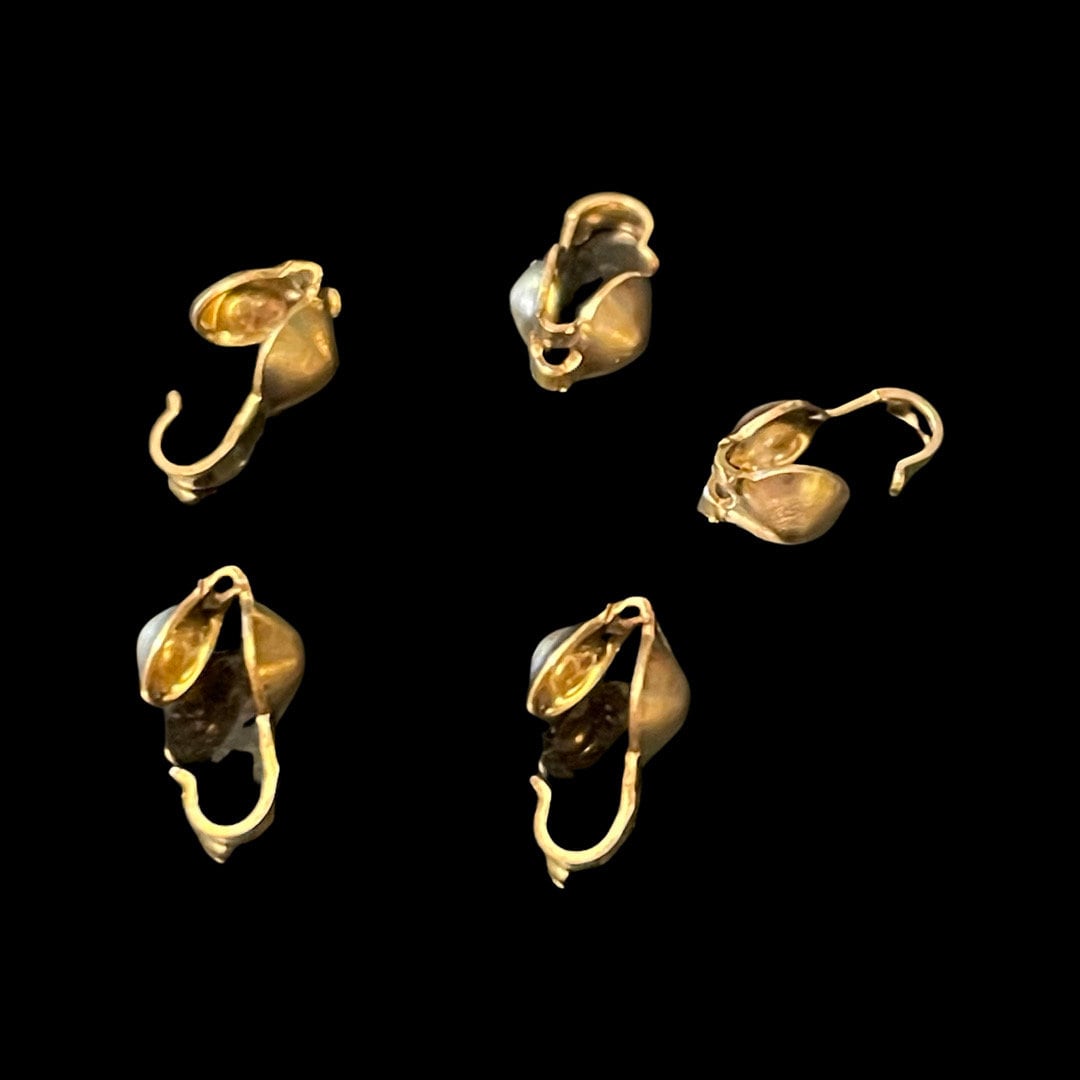 10 Gold Filled Bead Tips Clam Shell Covers 3.3mm Beading - Etsy