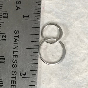 Sterling Silver Chandeliers 19mm Long - 2 Rings Largest 12mm Circle ...