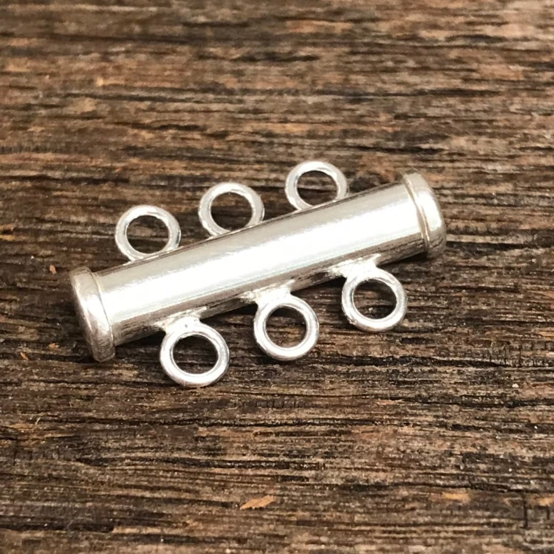 Multi Strand Tube Clasp - 1 Sterling Silver 3 Multi Strand Jewelry ...