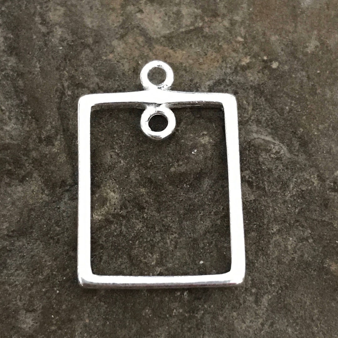 Sterling Silver Chandeliers - 1 Pair Contemporary - 19.75mm Rectangle ...