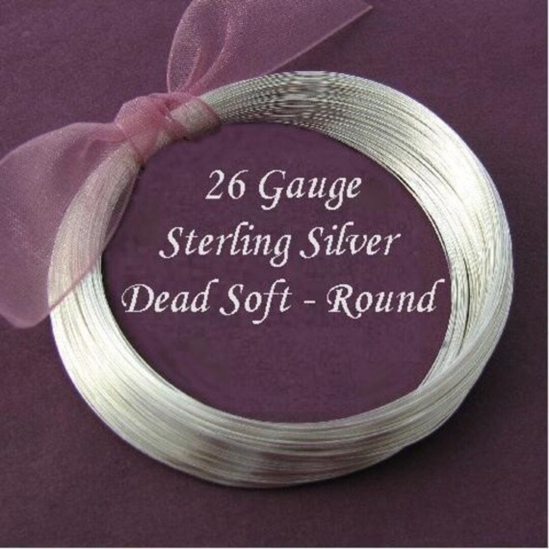26 Gauge Sterling Silver Wire - Dead Soft - Round - Fine Thin Jewelry ...