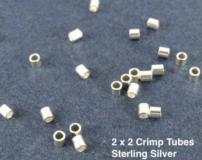Sterling Silver Crimp Tube 2 X 2mm HEAVY-WEIGHT Crimp Beads Legacy ...