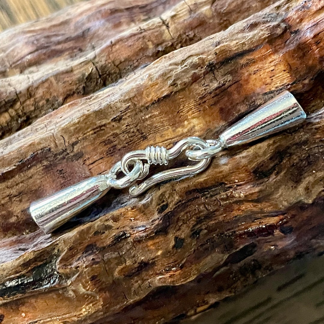 Fine Silver Hook End Caps - Karen Hill Tribe End Caps for Leather ...