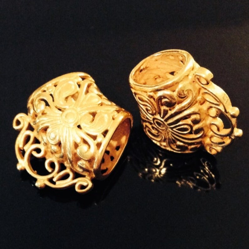 24kt Vermeil Gold Bail - Large Elaborate Slider - Pendant Holder Bail ...