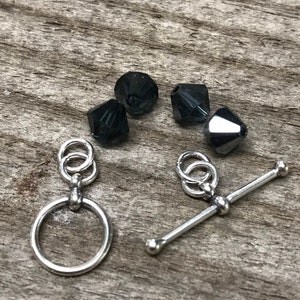 Sterling Silver Toggle Set - 10.4mm Round - Smooth - Small - Simple ...