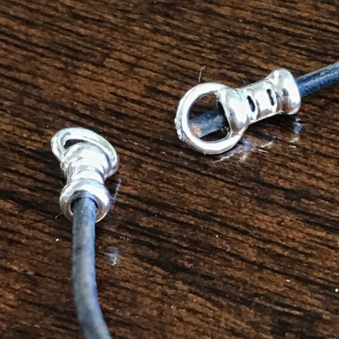 4 or 10 Sterling Silver Crimp Tube End Caps - SHINY - ID of 1.5mm ...