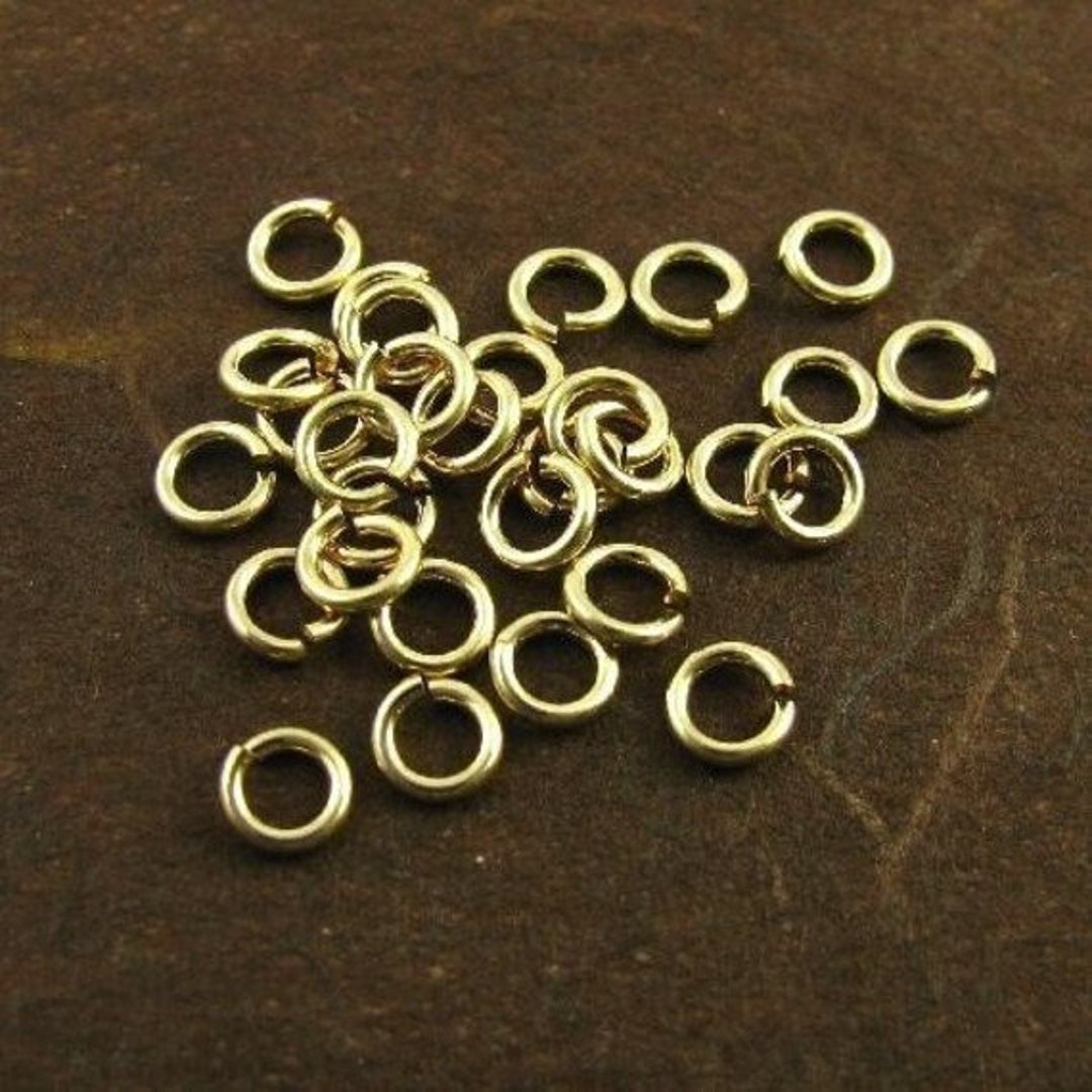 Gold Filled Jump Rings - Locking - 4mm - 20 Gauge OPEN - 14kt GF - Gold ...