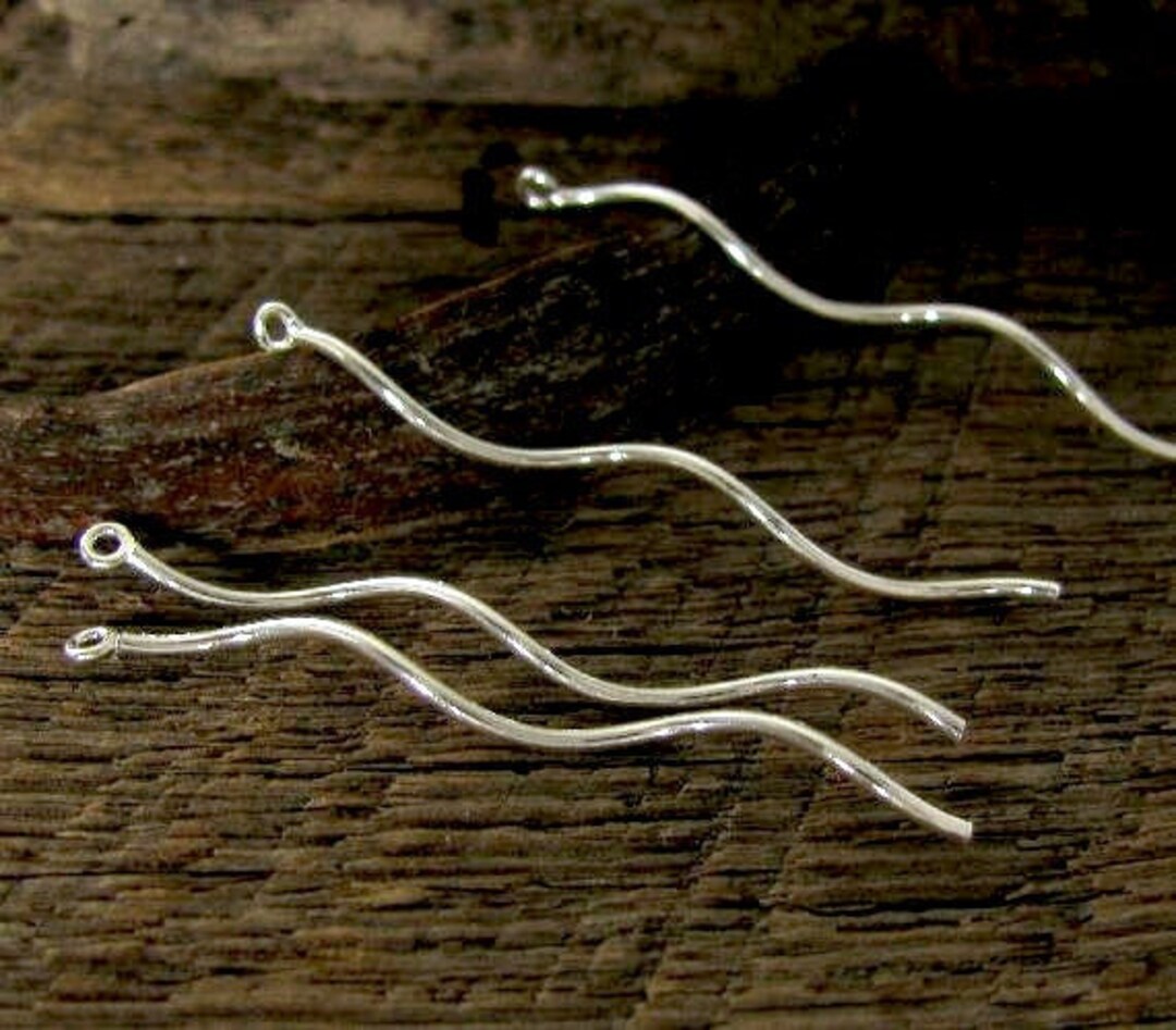 Sterling Silver Twirly Stick Charms - Fun and Sexy Long Earring Dangles ...