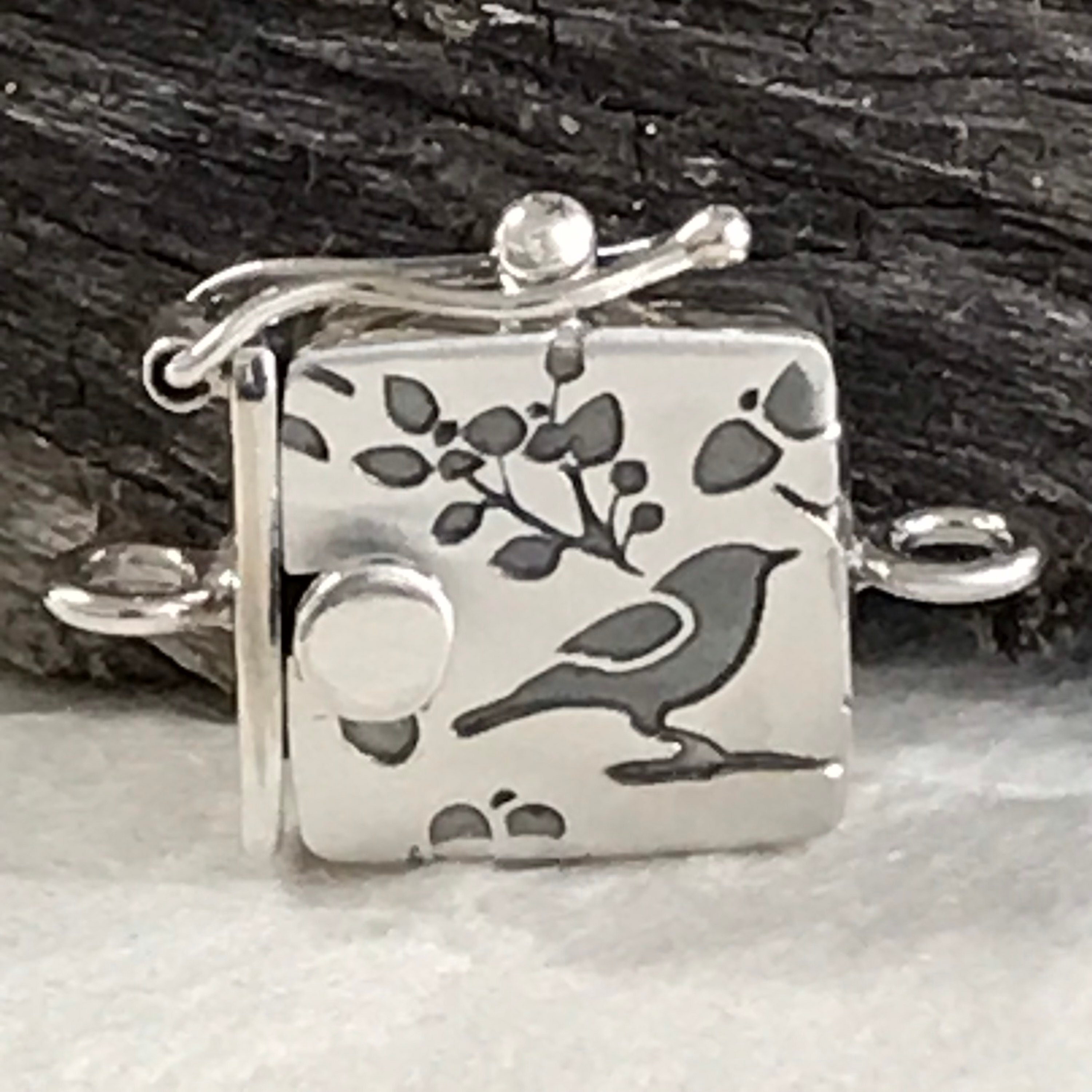 Sterling Silver Box Clasp Square Sliding Latching Box - Etsy