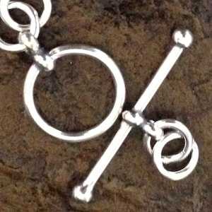 Sterling Silver Toggle Set - 10.4mm Round - Smooth - Small - Simple ...