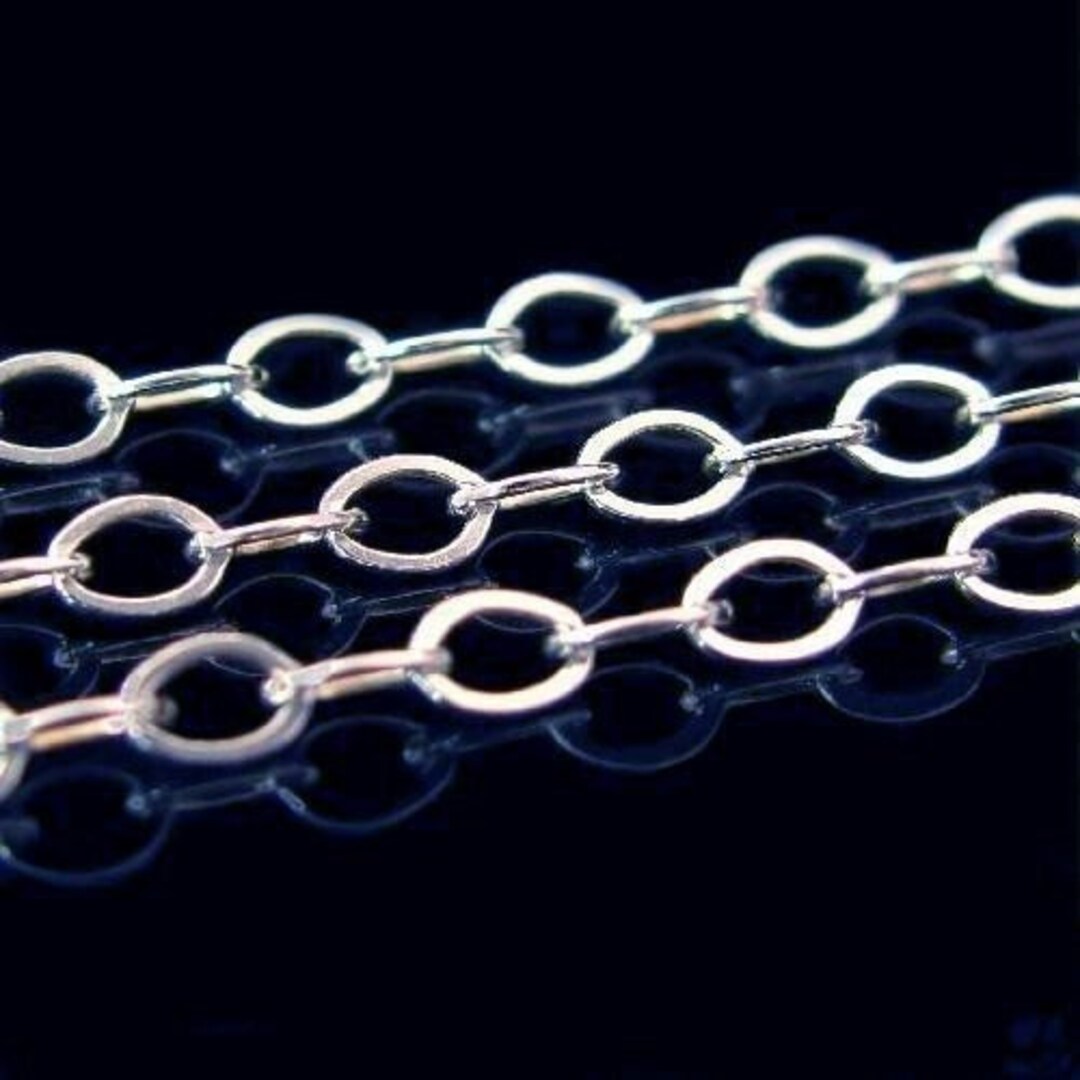 Beautiful Smooth and Shiny Cable Chain in Sterling Silver 3.15mm X 2 ...