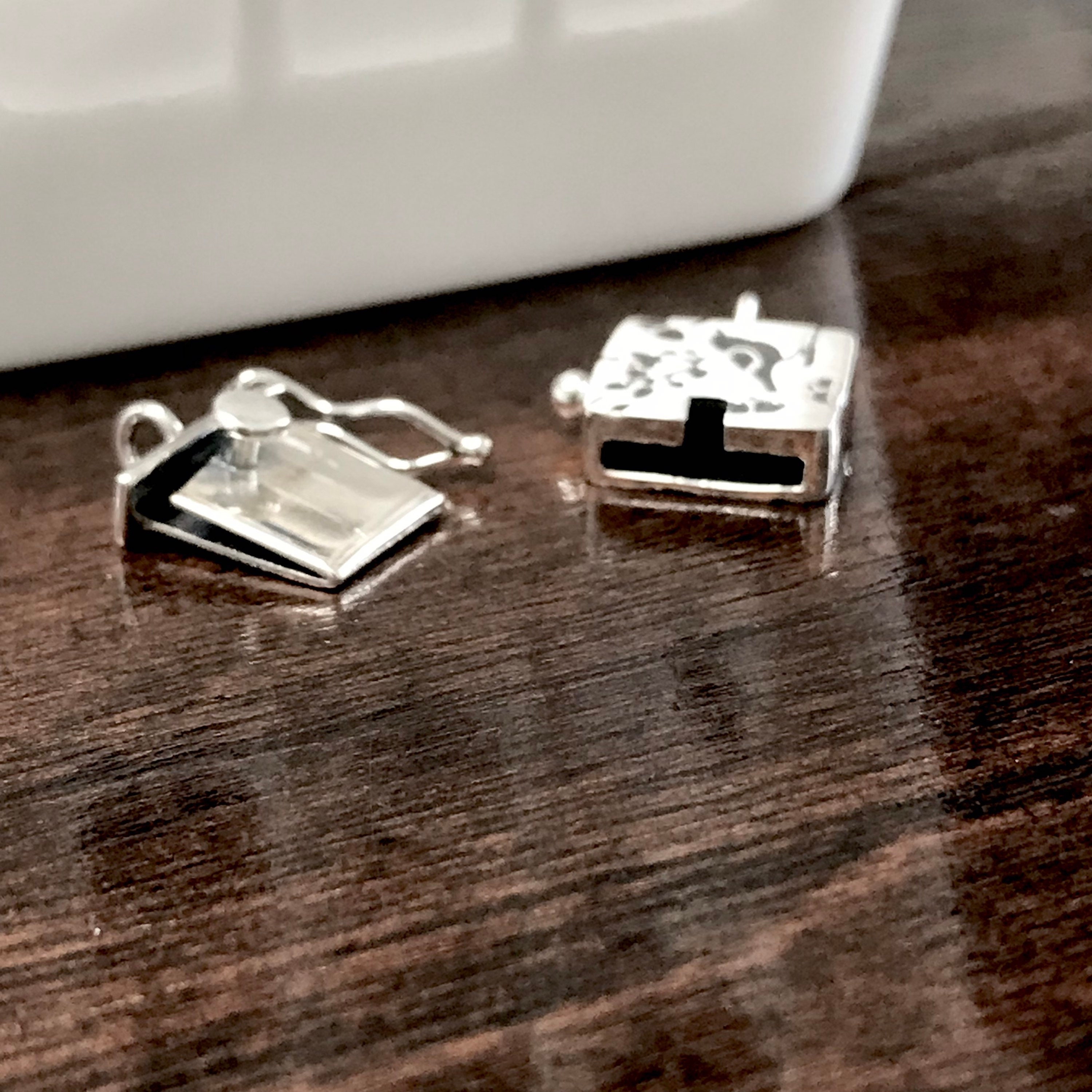 Sterling Silver Box Clasp Square Sliding Latching Box - Etsy