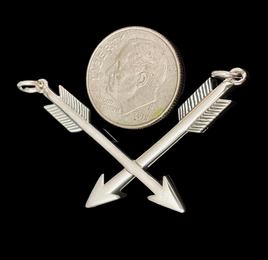 NEW Sterling Silver Crossed Arrows Pendant - Festoon - Focal Point ...