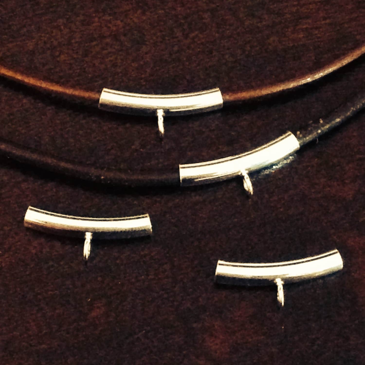 Sterling Silver Bails - Curved Tube Bails With Hanging Ring - 15mm X ...
