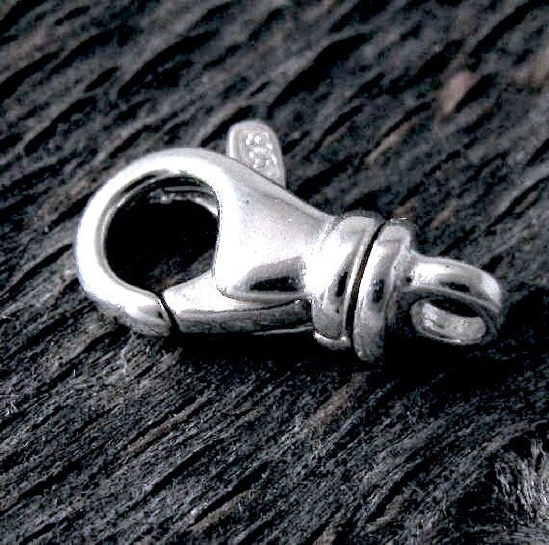 Swivel Lobster Claw in Sterling Silver - Medium to Large 11.8mm X 6mm ...