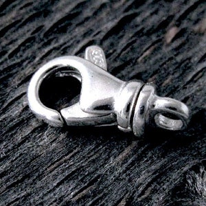 Swivel Lobster Claw in Sterling Silver - Medium to Large 11.8mm X 6mm ...