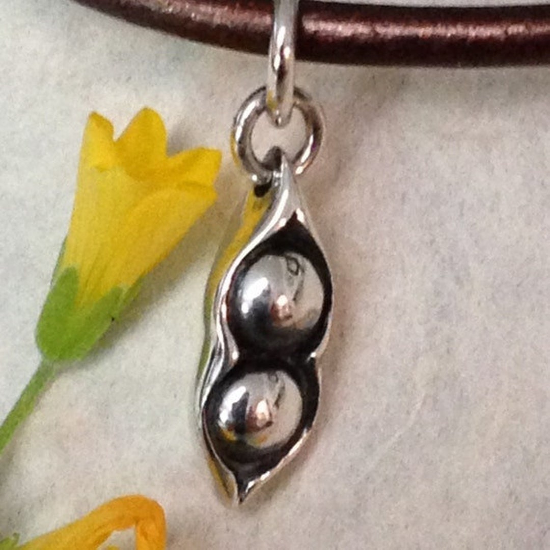 Peas in a Pod Charm - 1 Sterling Silver Charm - Mother - Mommy Charm or ...