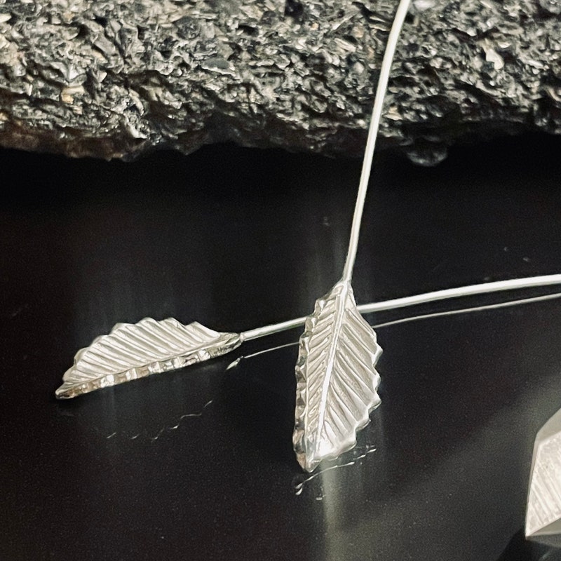 Sterling Leaf Pin - Etsy