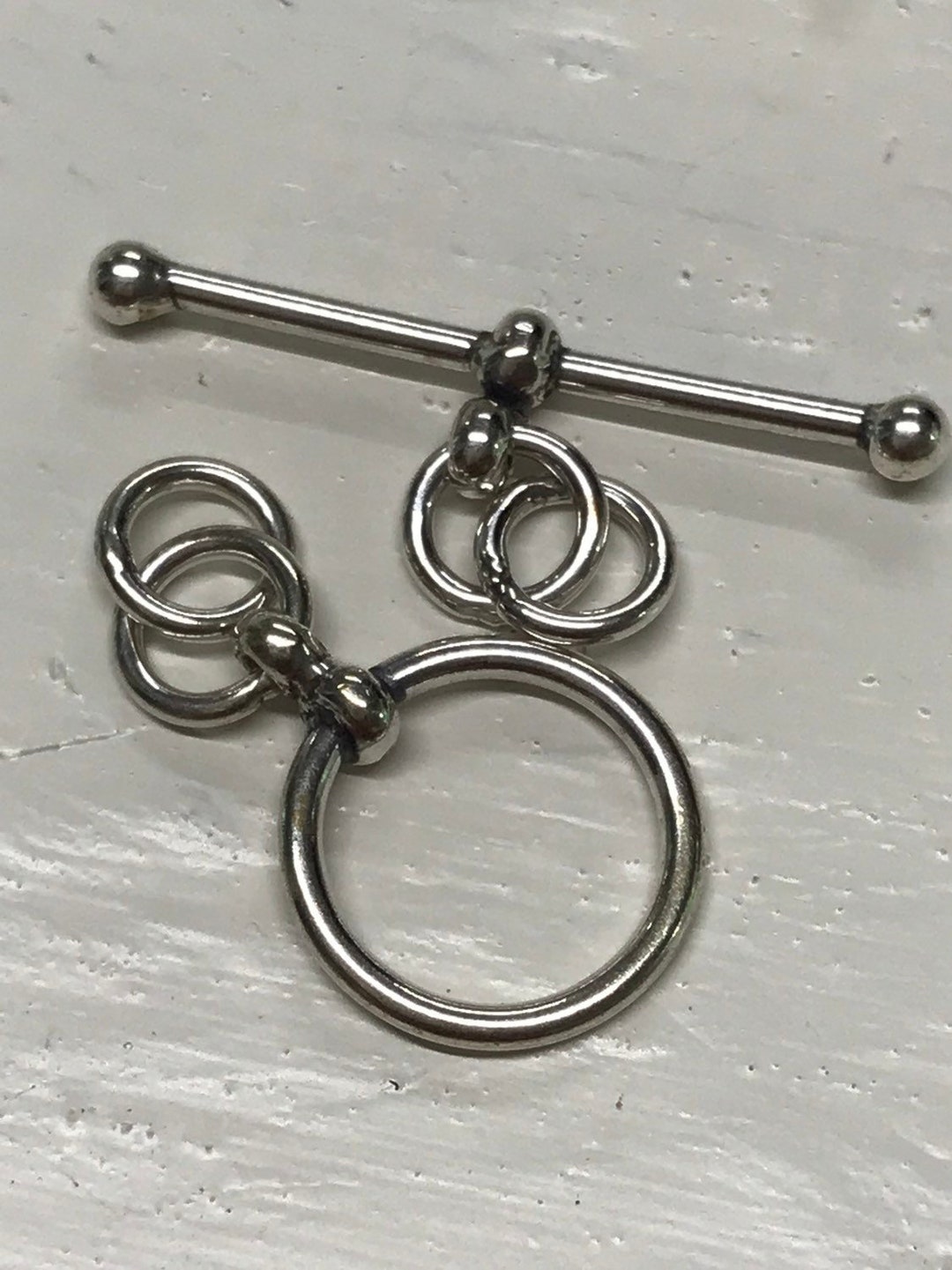 Sterling Silver Toggle Set - 10.4mm Round - Smooth - Small - Simple ...