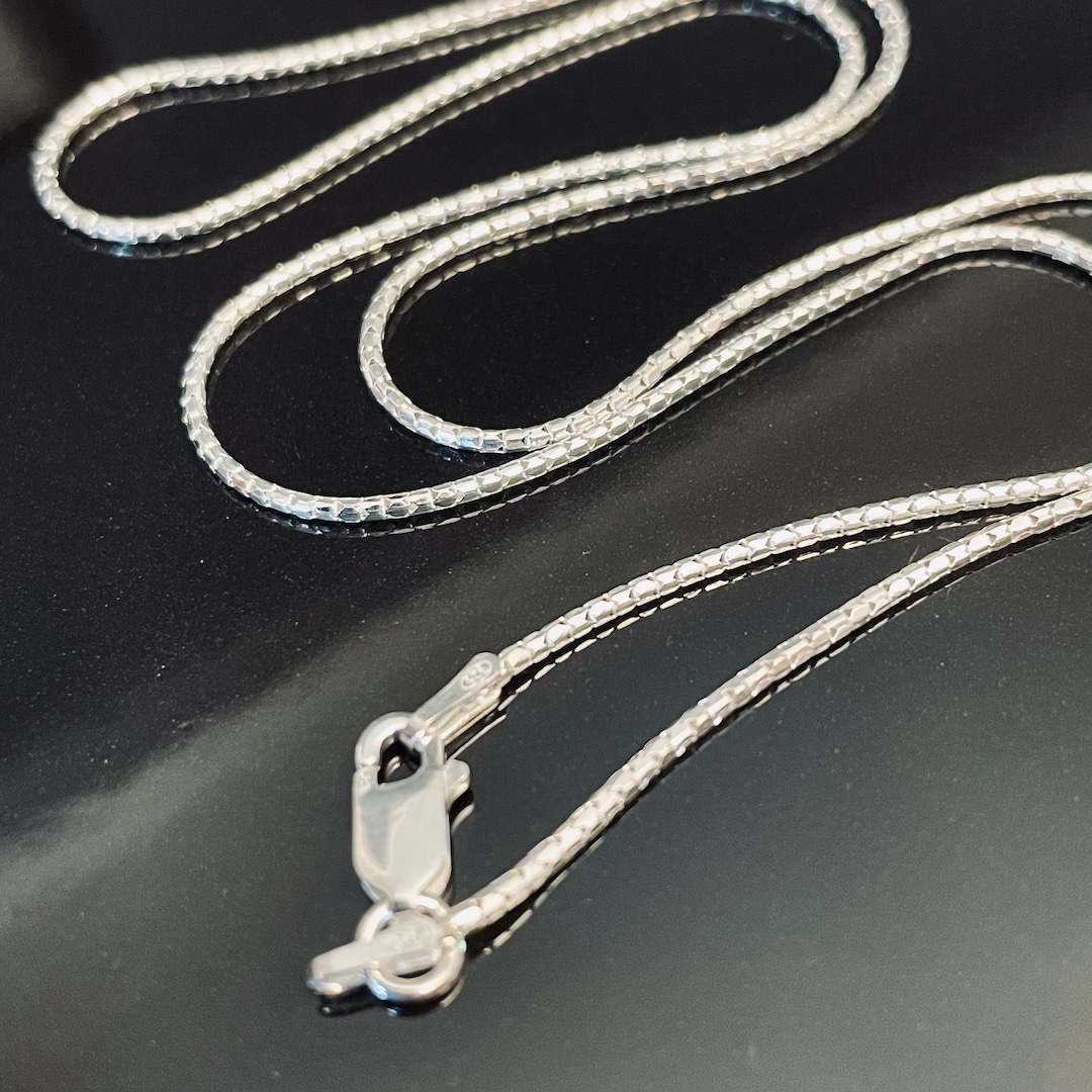 Sterling Silver Diamond Cut Popcorn Necklace Chain - Ready to Wear ...
