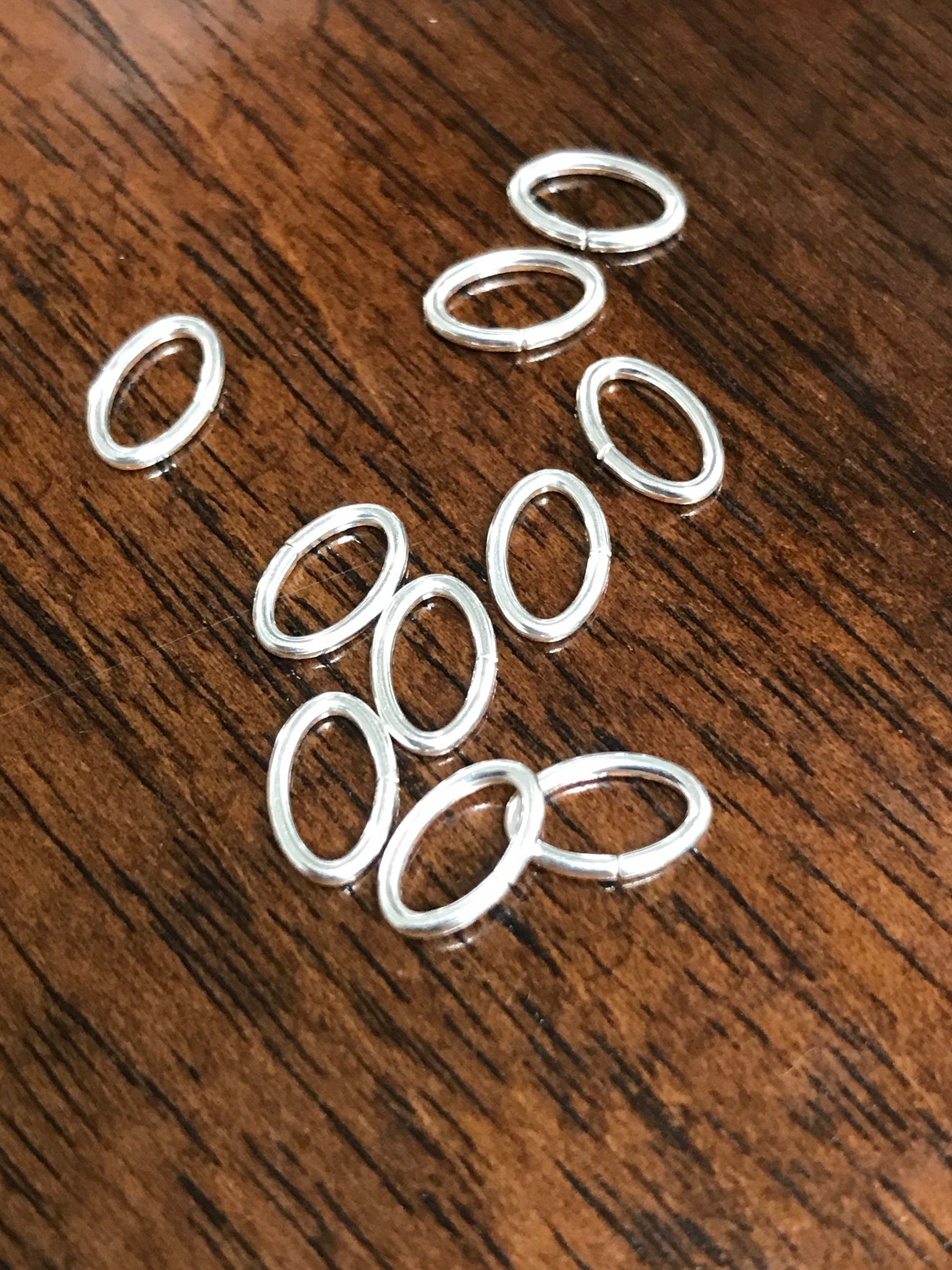 NEW Sterling Silver Oval Jump Rings 7.7mm X 4.9mm 19 Gauge - Etsy
