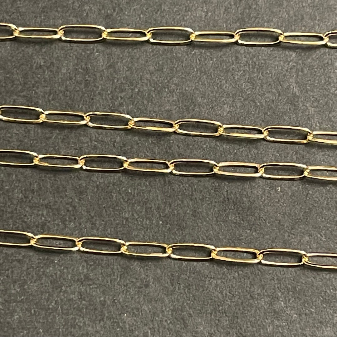 Necklace Chain - Paperclip Style- Gold Filled - 2mm - Ready to Wear ...