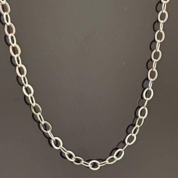 Silver Chain Necklace - Etsy