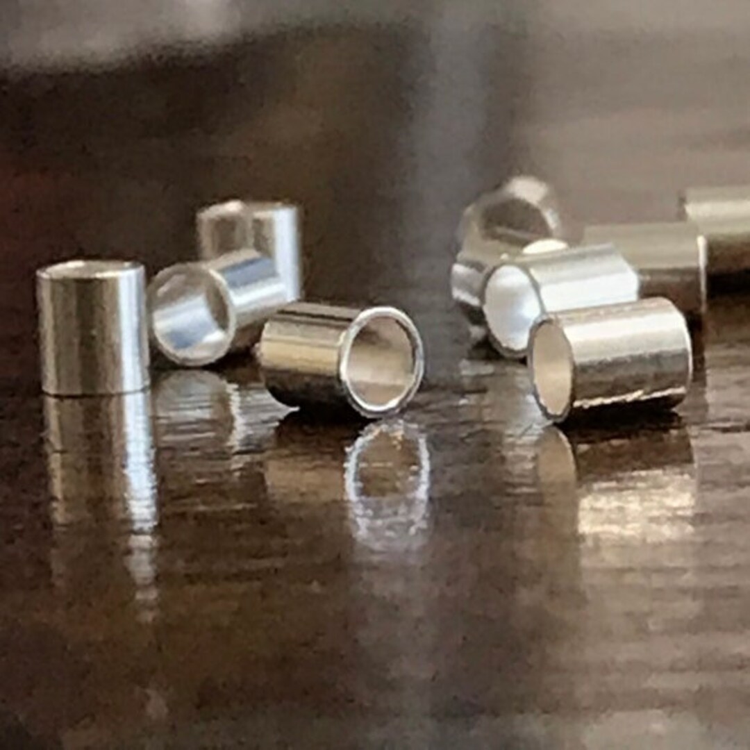 NEW Sterling Silver Crimp Tube - 10 Crimps- 2.6mm X 3mm Crimp Beads ...