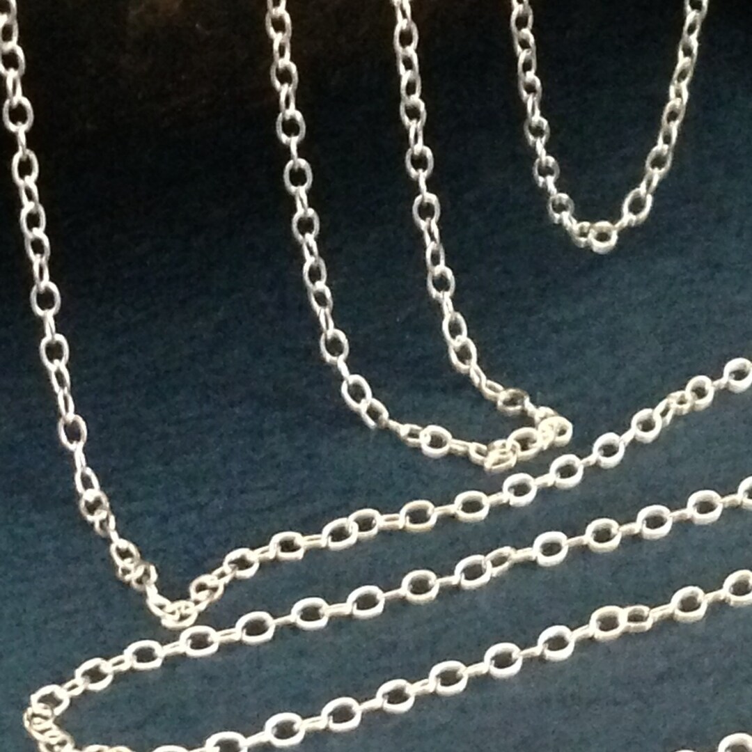 Classic Sterling Silver Cable Chain - Ladies Feminine - 2 X 1.5mm ...