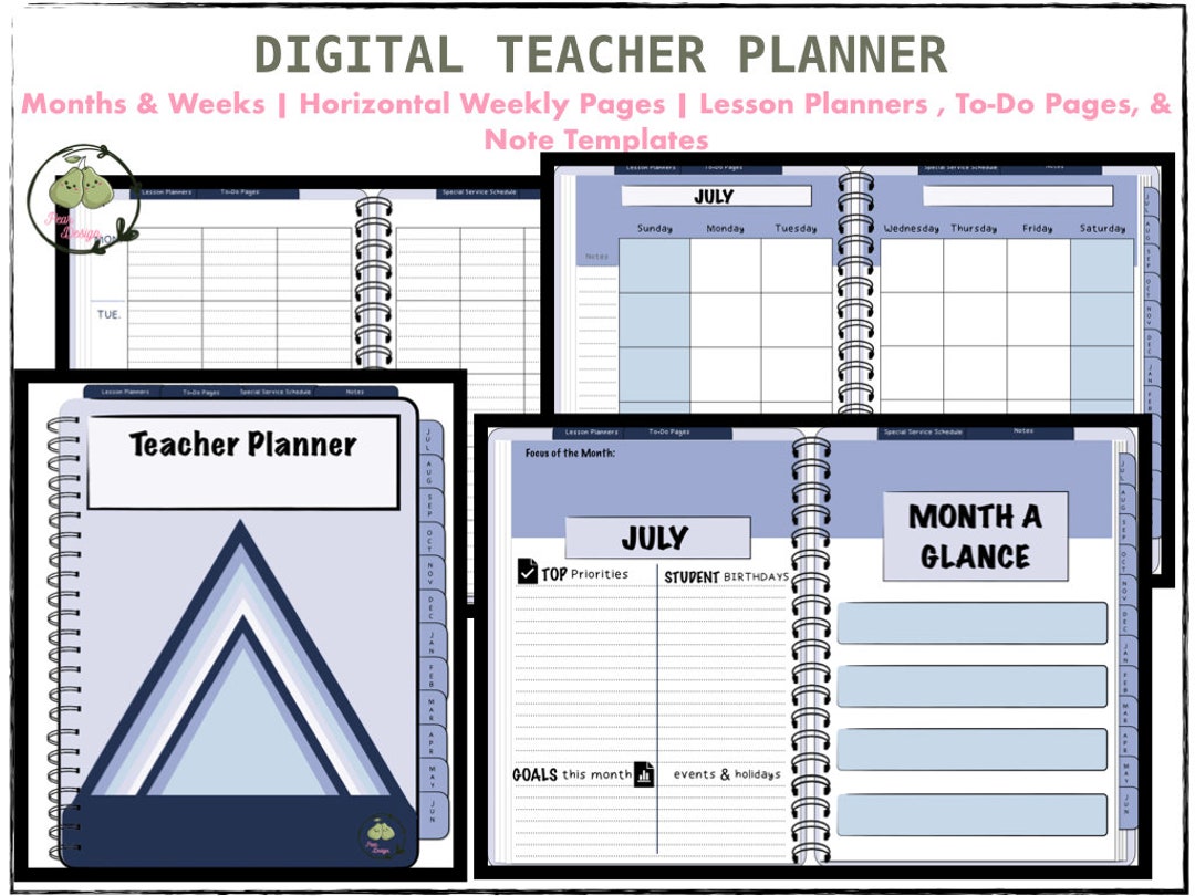 Digital Teacher Planner, Goodnotes Planner, iPad Planner, Notability ...