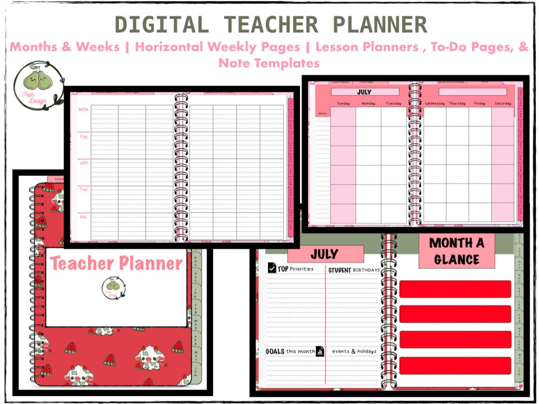 Digital Teacher Planner, Goodnotes Planner, iPad Planner, Notability ...