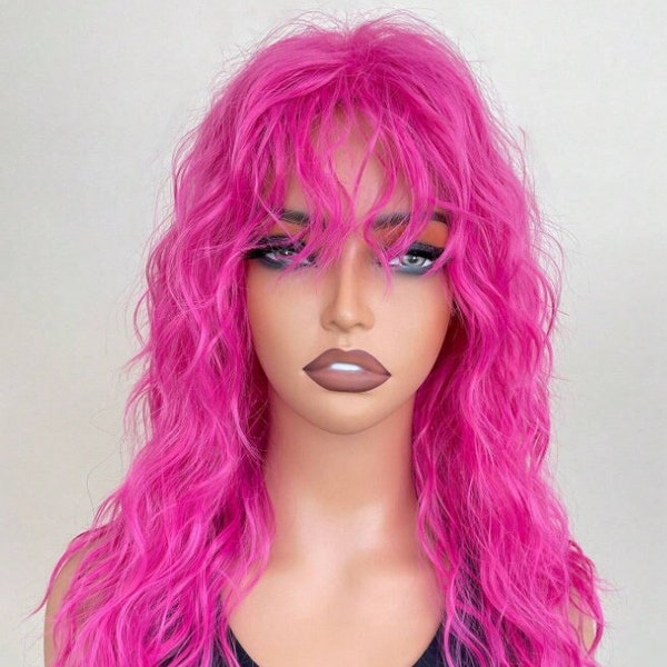 Hot Pink Wig - Etsy