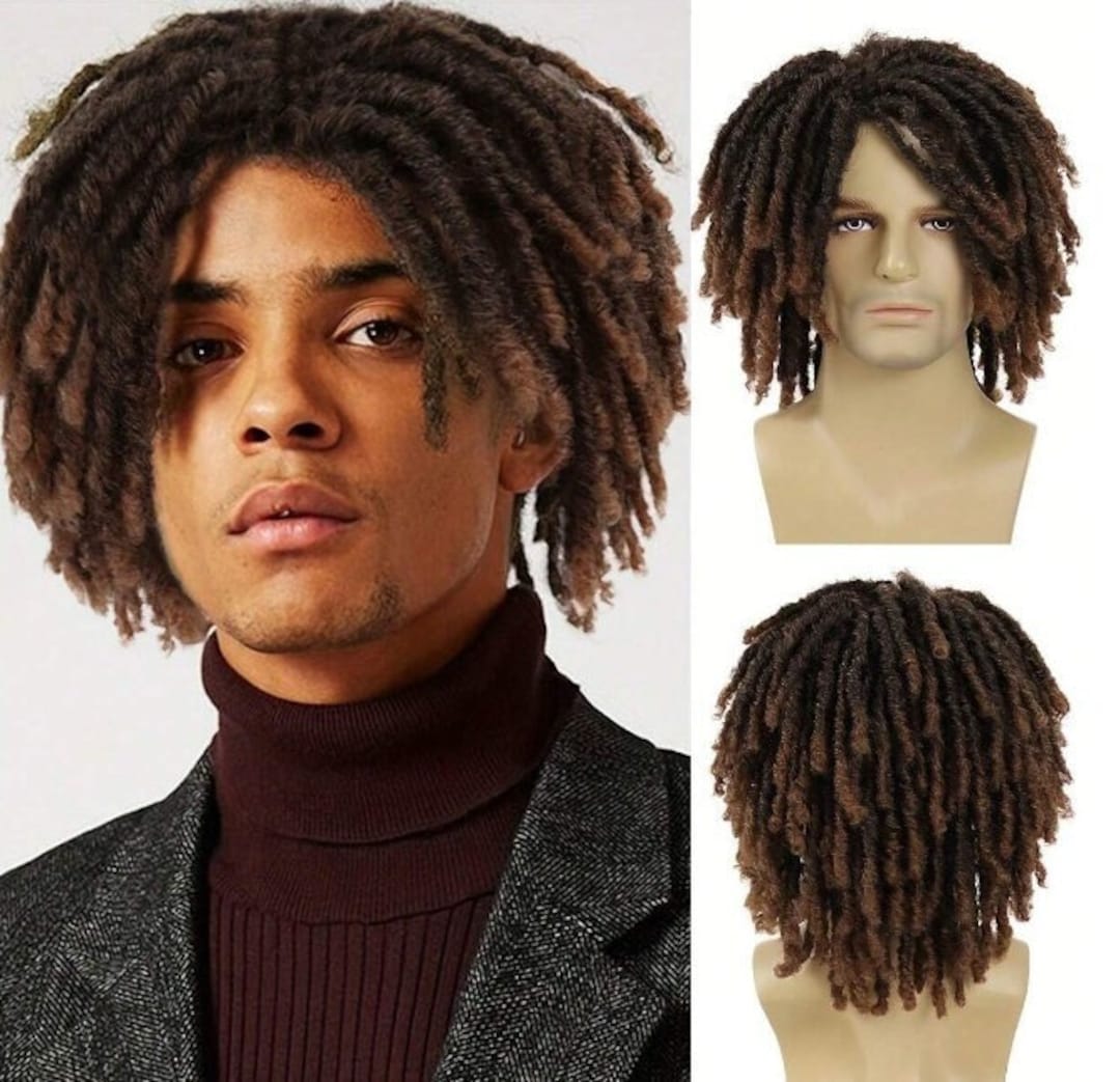 Dreadlock Wig 6inch Crochet Twist Curly Dreadlocks Ombre Brown ...