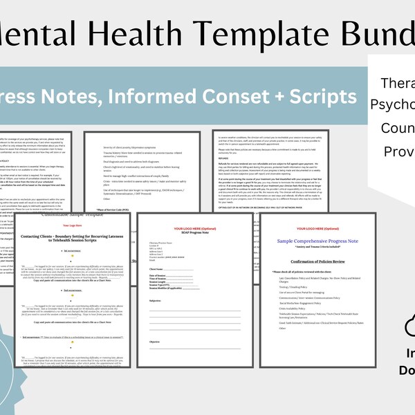Therapy Mental Health Consent Forms - Etsy