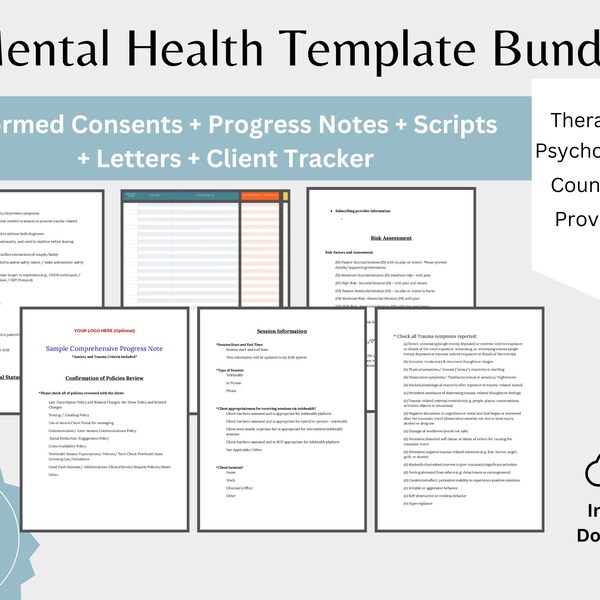 Therapy Progress Note Template - Etsy