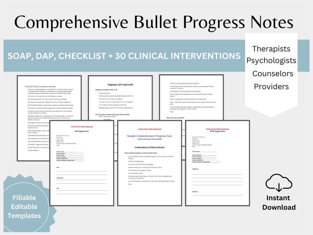 Mental Health Progress Notes Templates 60 Clinical Etsy Mental Health Progress Notes Templates 60 Clinical Etsy