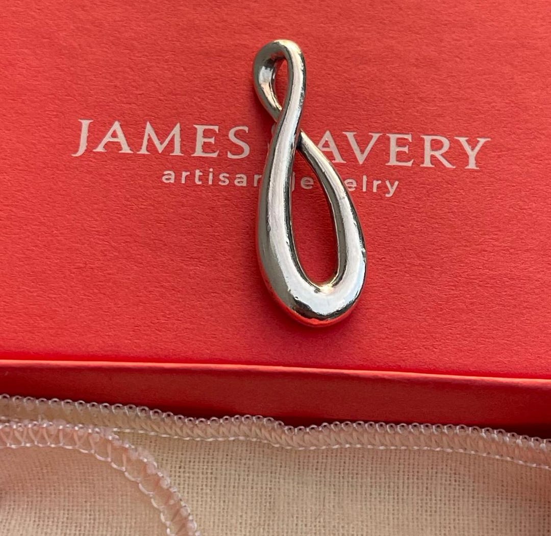 Rare James Avery Retired Infinity Drop Pendant - Sterling Silver ...