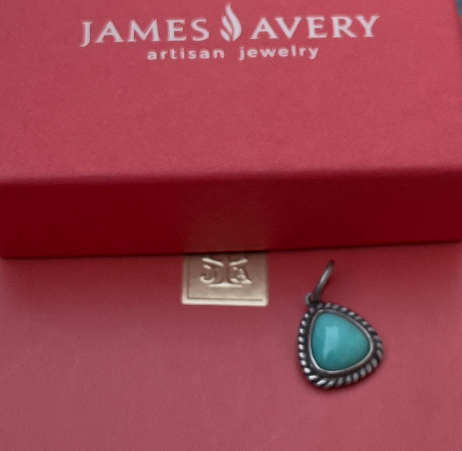 Rare Retired James Avery Turquoise Heirloom Pendant Sterling Silver JA ...
