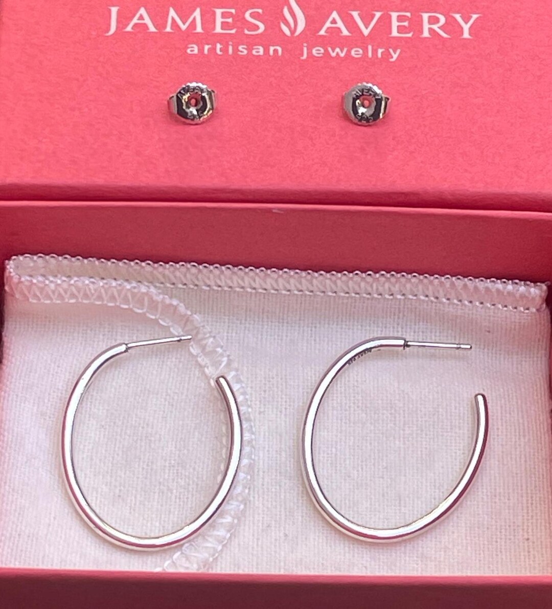 James Avery Retired Oval Hoops Sterling Silver, Comes in Original James ...