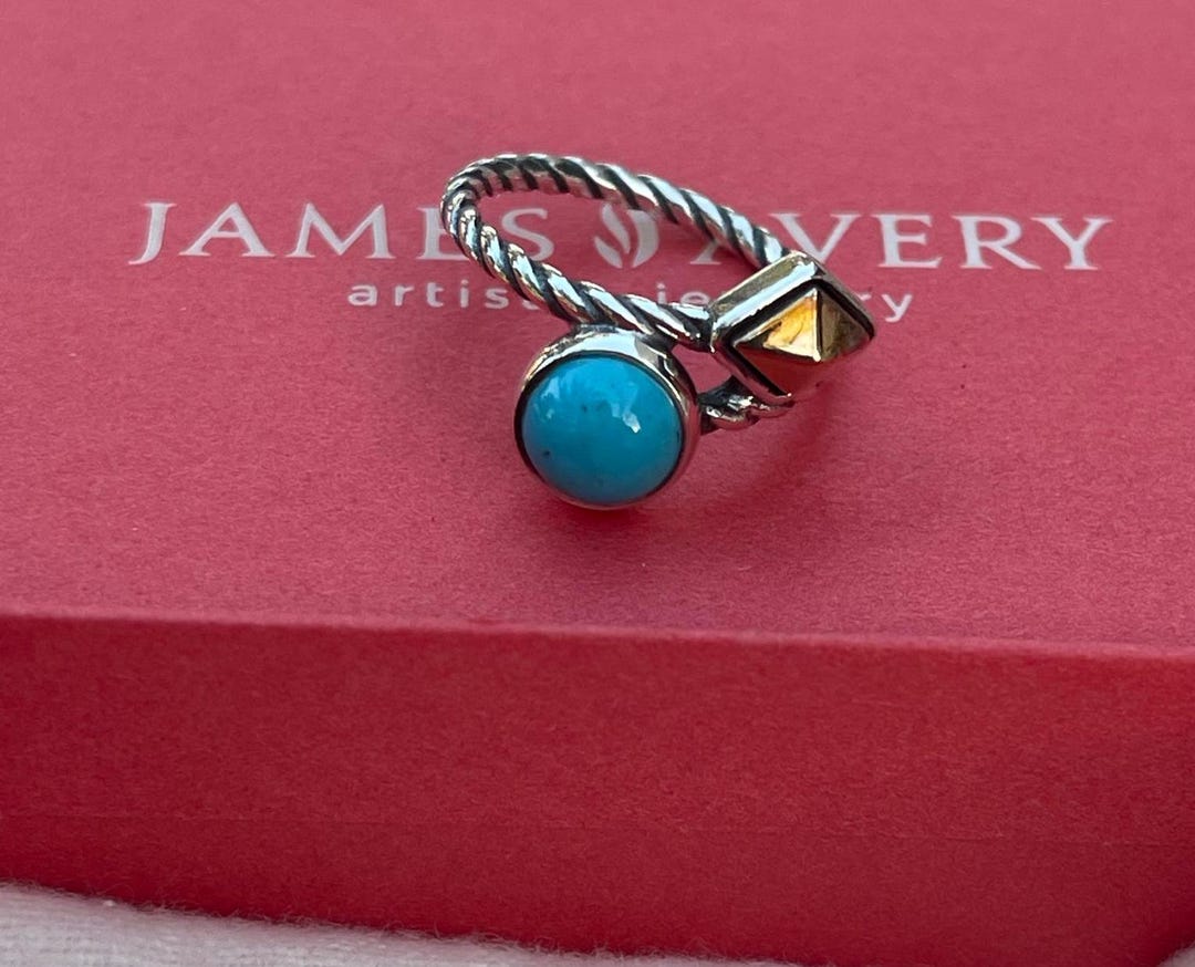 Rare James Avery Retired 925 Sterling Silver & Bronze Ring With ...