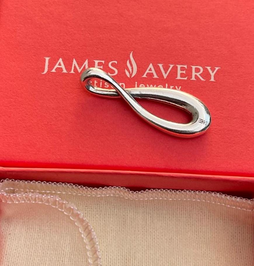 Rare James Avery Retired Infinity Drop Pendant - Sterling Silver ...