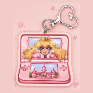 Peach DS Acrylic Keychain - Etsy