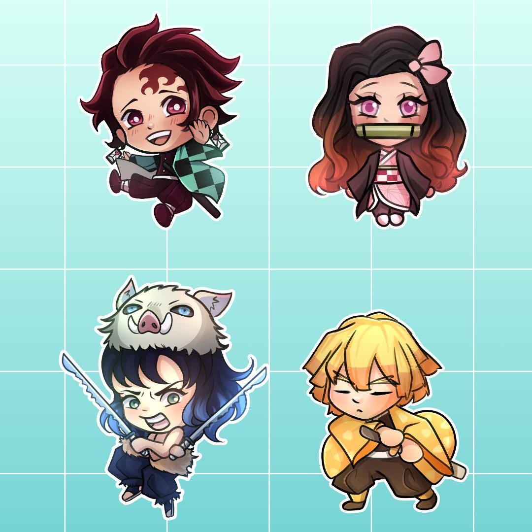 Demon Slayer Keychains - Etsy