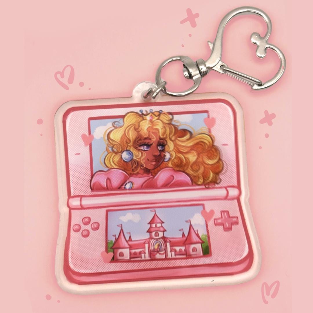Peach DS Acrylic Keychain - Etsy
